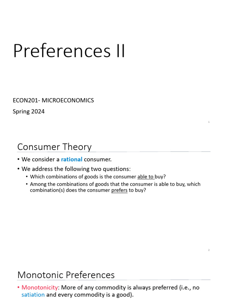 Lecture 5_Preferences_S24_II | PDF