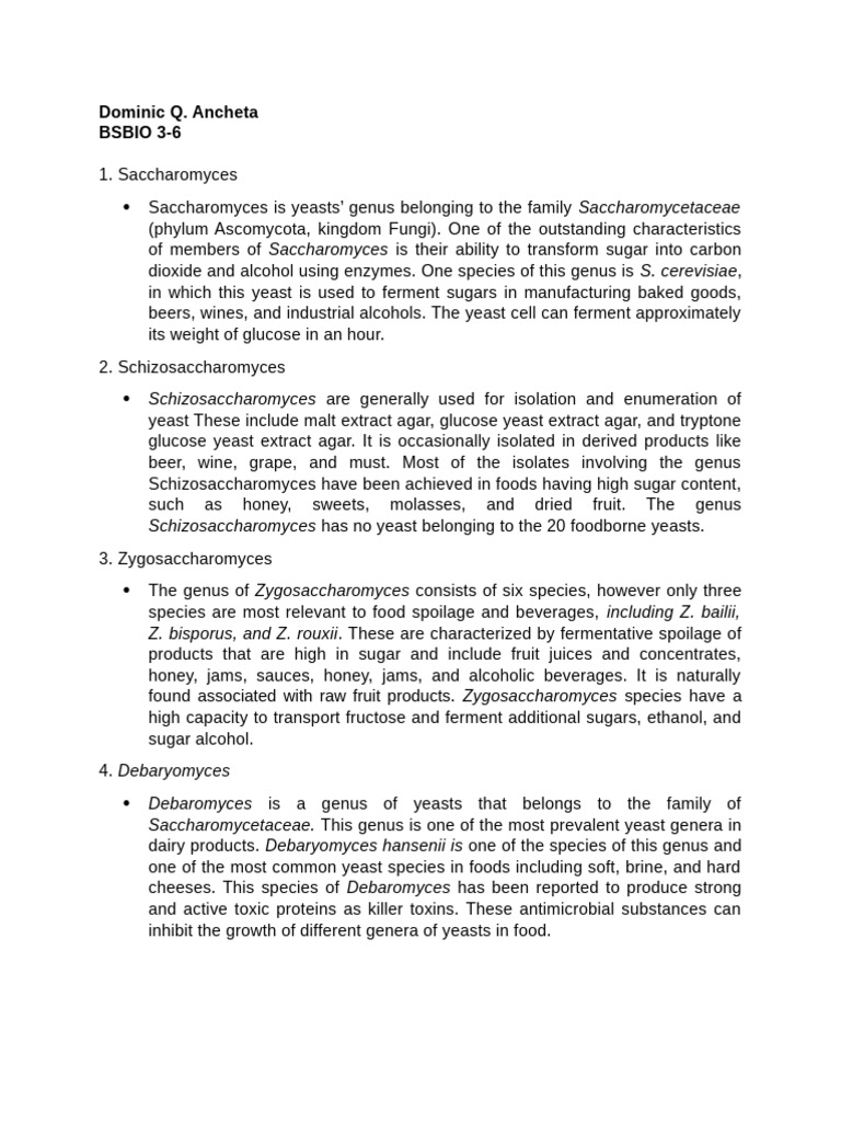 Food Micro Species | PDF