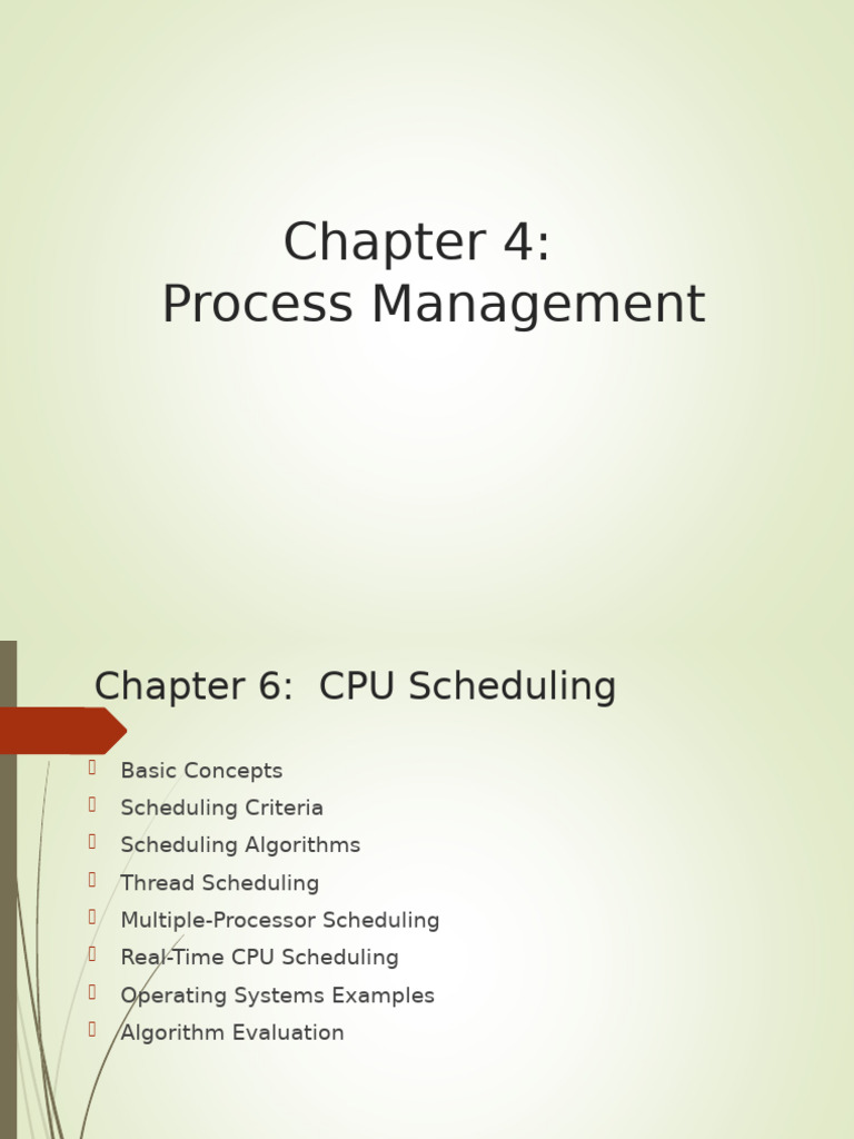 Chapter 4 Process Management | PDF