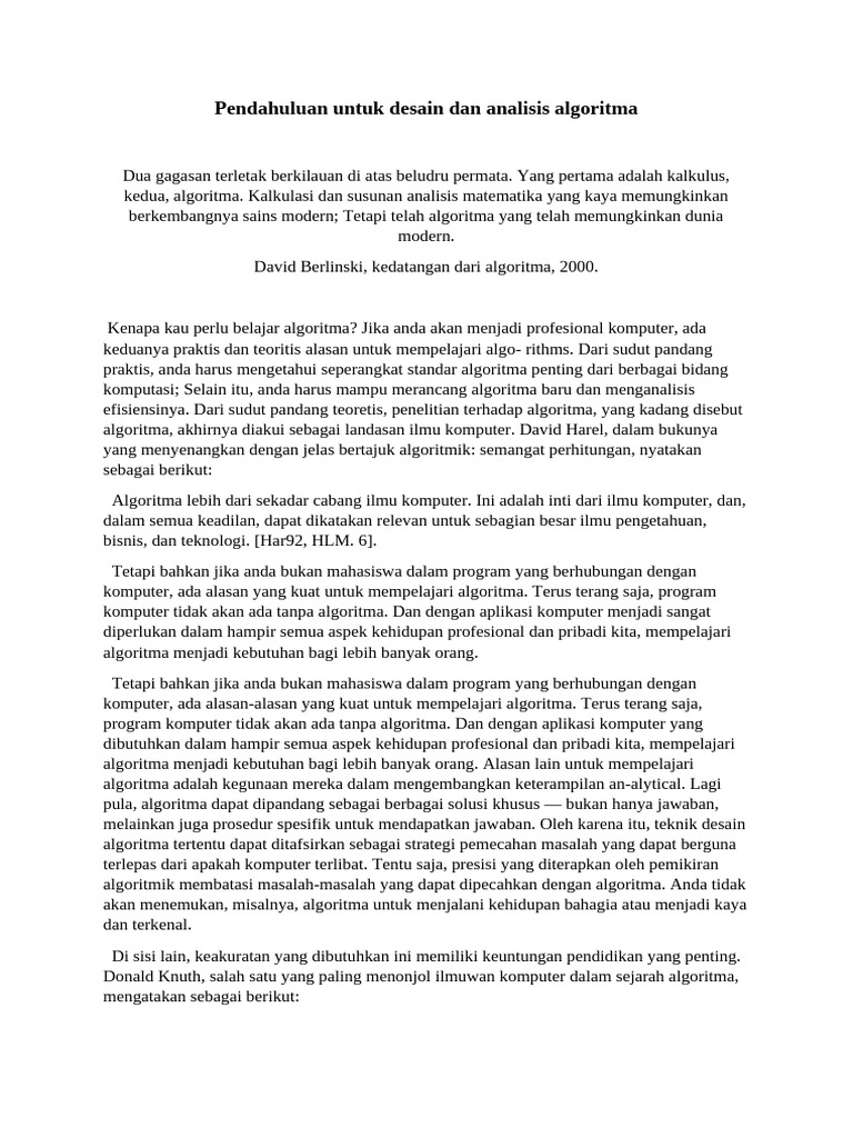 Introduction to the Design and Analysis of Algorithms-1 | PDF