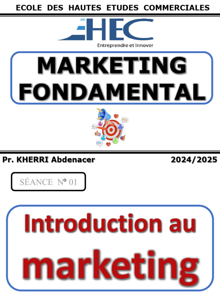 Séance 01 Introduction Au Marketing | PDF