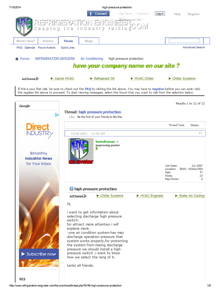 high pressure protection | PDF