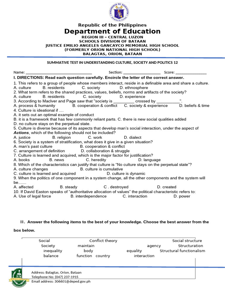 Summative Mod2 Ucsp | PDF