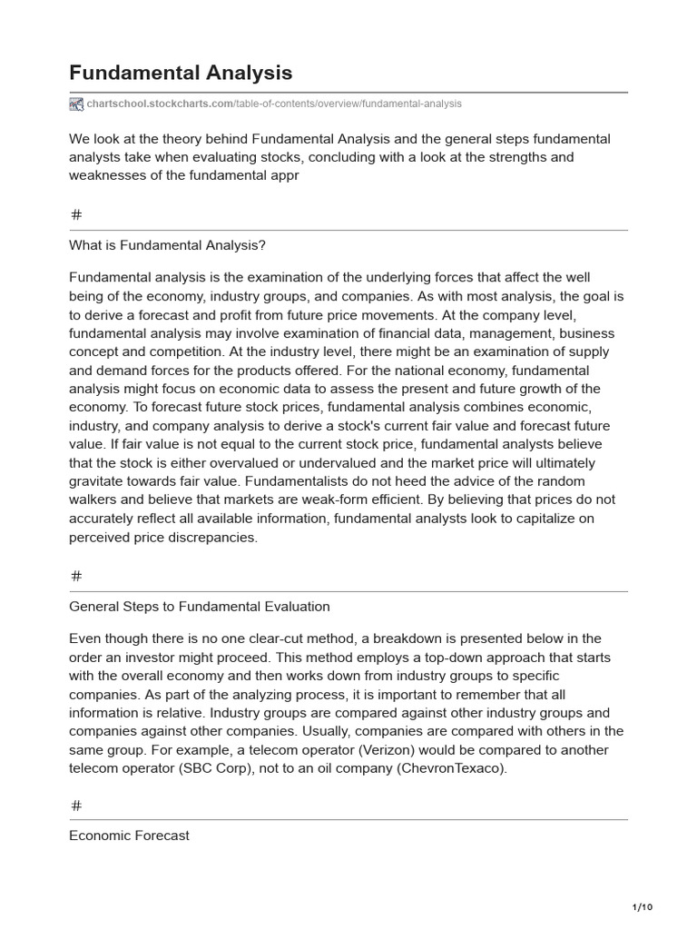 Fundamental Analysis | PDF