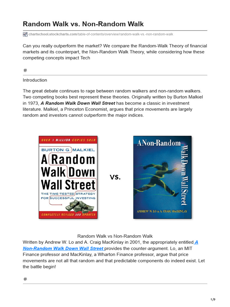 Random Walk Vs Non-Random Walk | PDF