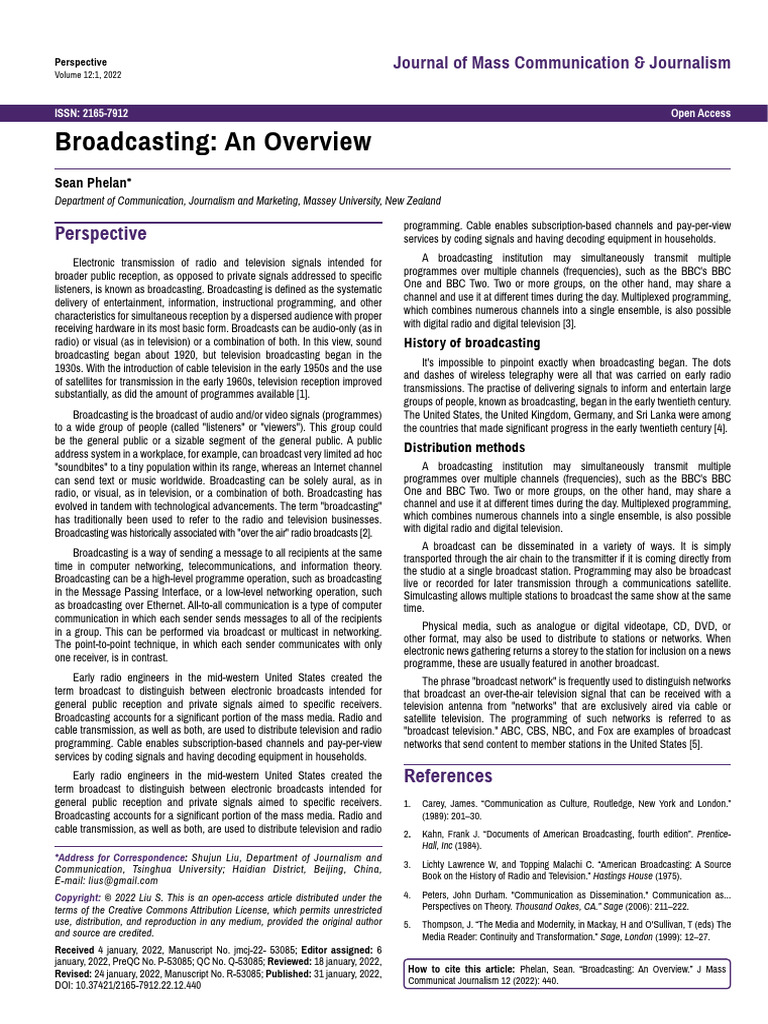 broadcasting-an-overview | PDF