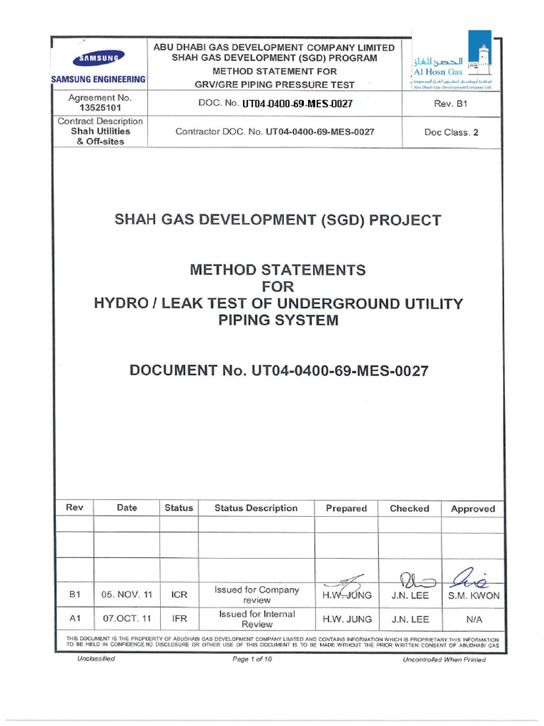MS For GRE GRV Pipes | PDF
