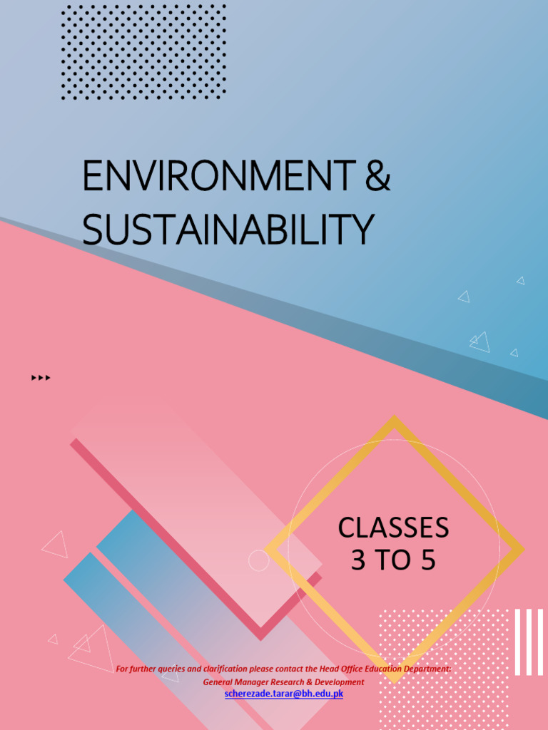 Environment & Sustainability Project-3 To 5 | PDF