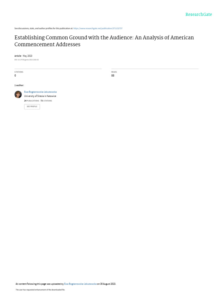 Establishing Common Ground | PDF