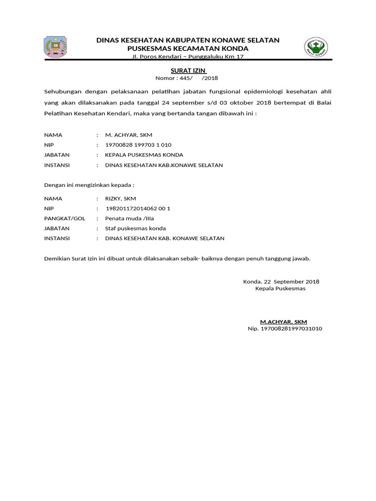 Surat Izin Belajar | PDF