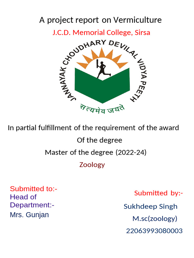 Sukhdeep Singh MSC Zoo. | PDF