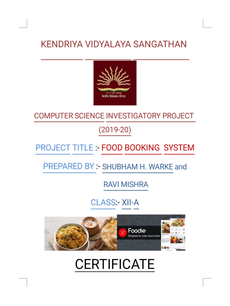 food booking system | PDF