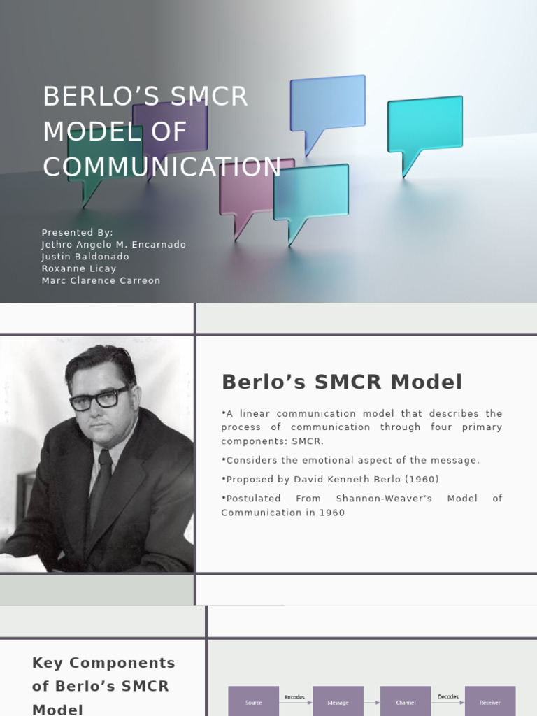 BERLO's SMCR Model of Communication | PDF
