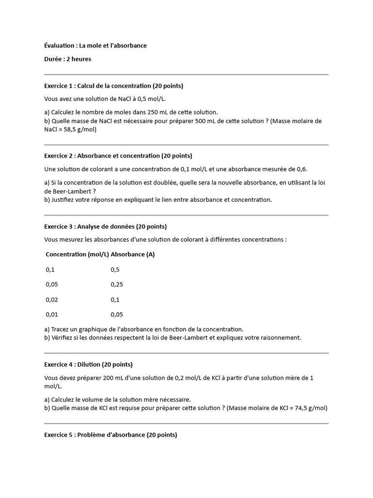 evaluation physique | PDF