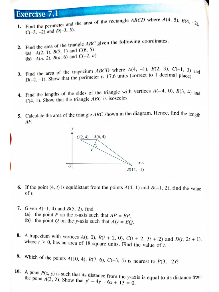 Coordinate Geometry Add Maths | PDF