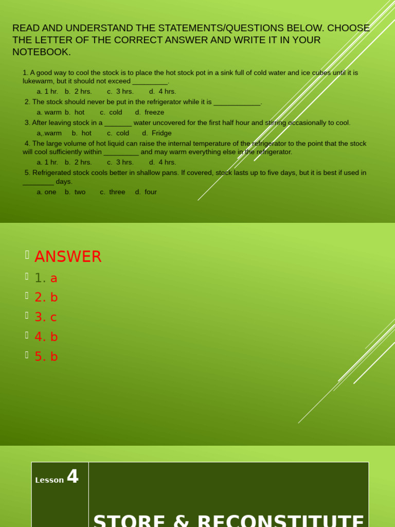 HE. Cookery 10 Powerpoint 3rd Quarter | PDF