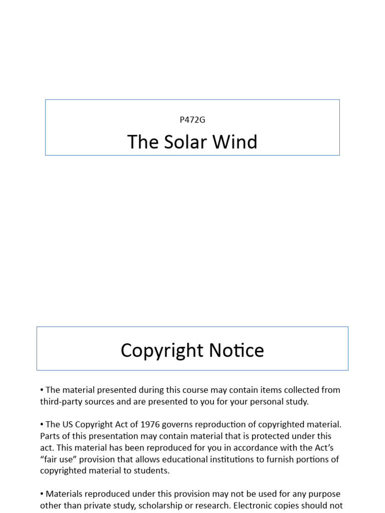 Solar Wind | PDF
