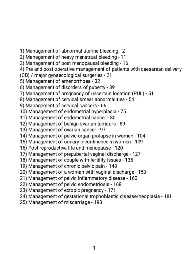 Gyn Guidelines | PDF
