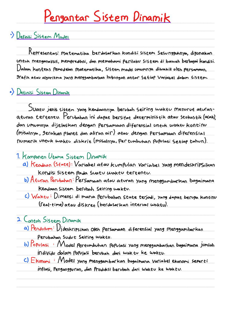 Pengantar Sistem Dinamik | PDF