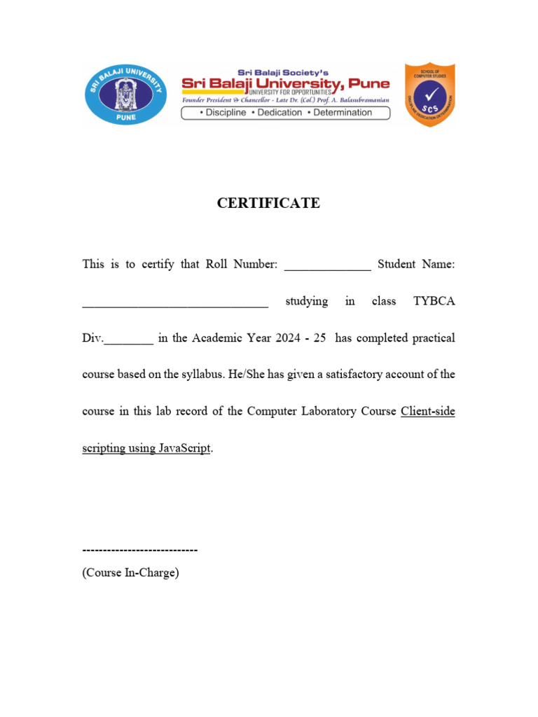 certificate and index | PDF