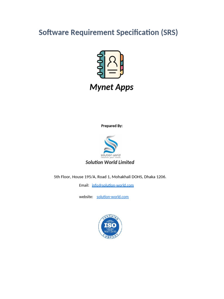 Mynet Apps (SRS) | PDF
