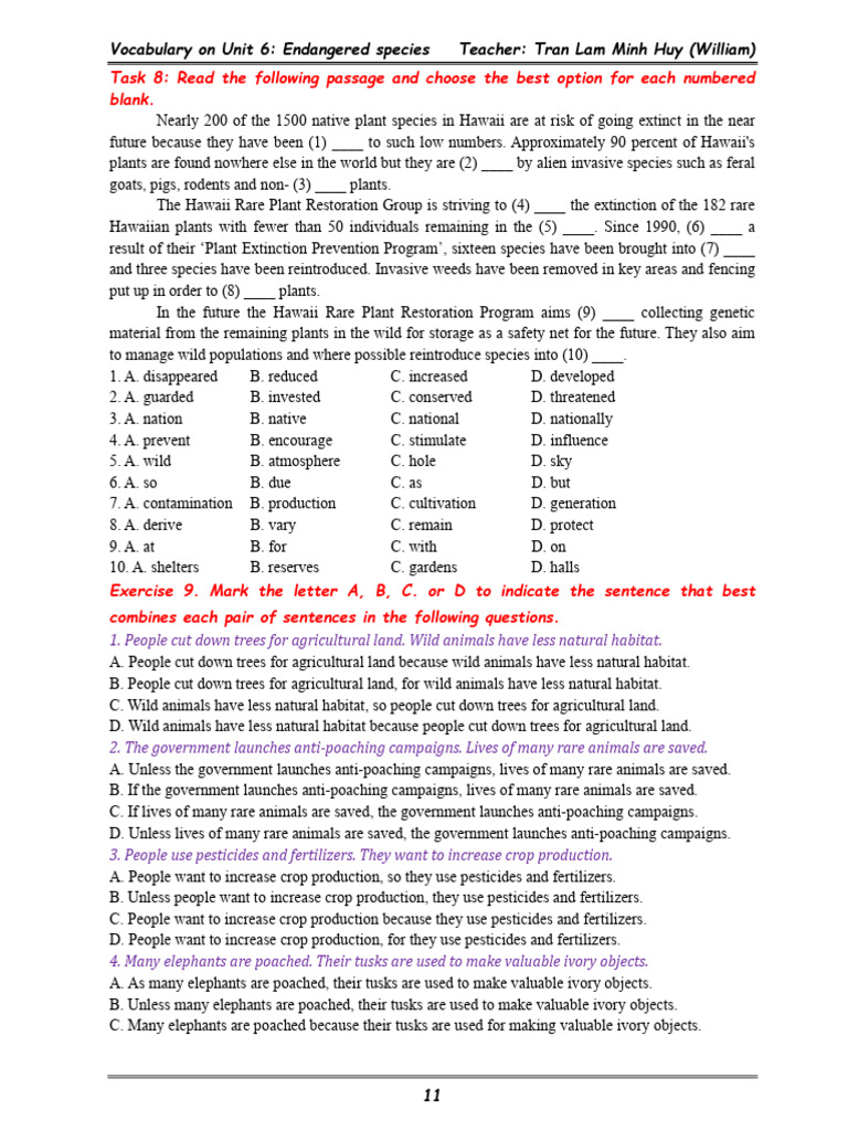 U6-Practice Exercises-Page 11-14 | PDF | Agriculture | Ivory