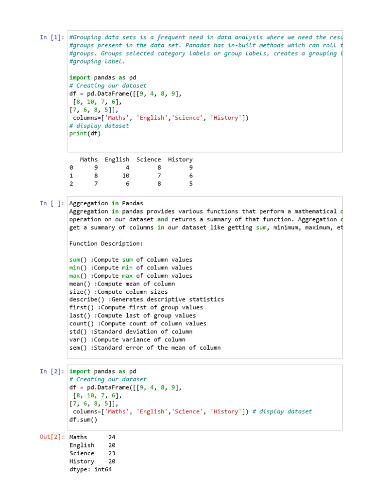 Grouping - Jupyter Notebook | PDF