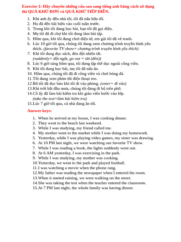 BT DICH THUẬT QKD QKTD | PDF