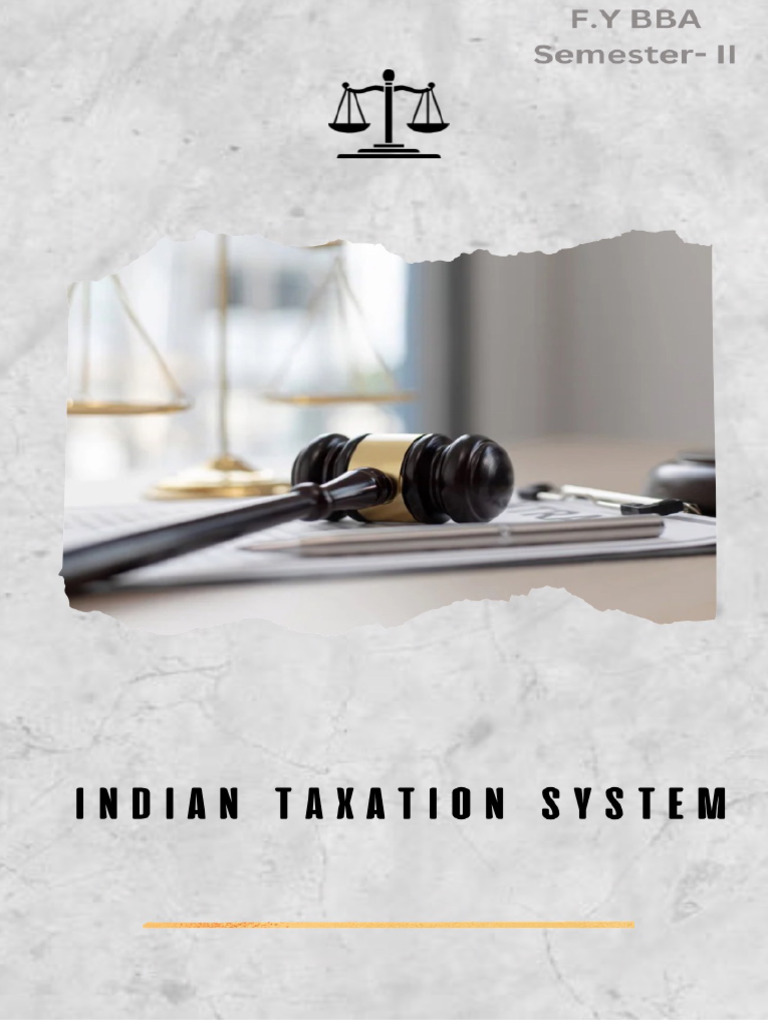 Indian Taxation NB (FY BBA RADAV) | PDF