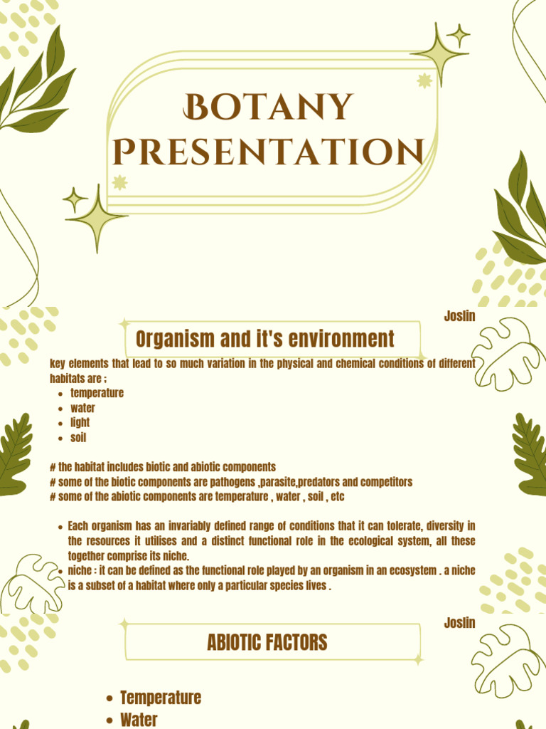 Botany Presentation | PDF