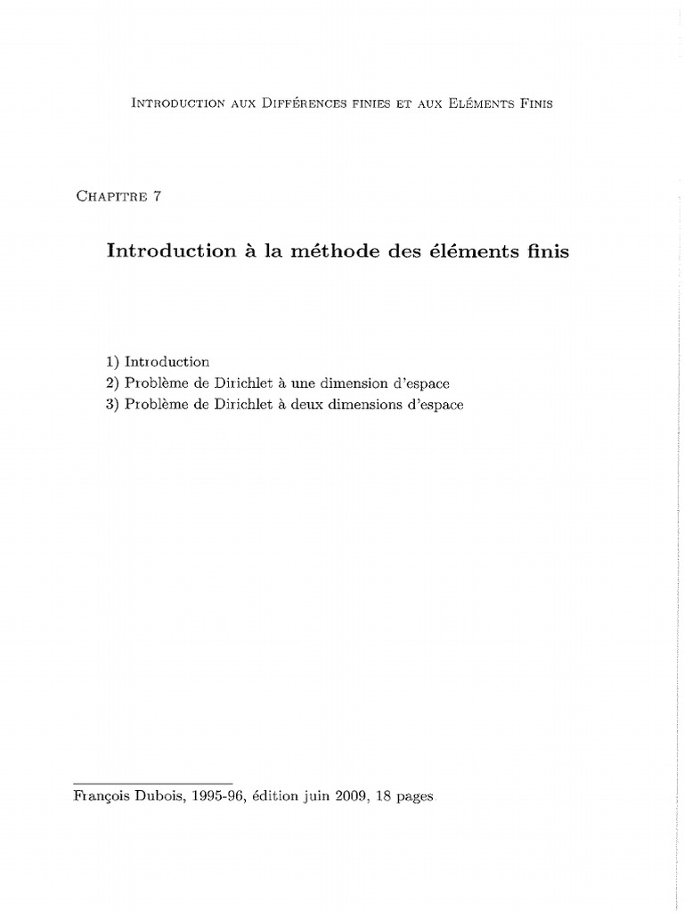 intro à la méthode des Elements finis intro à la méthode des Elements finis