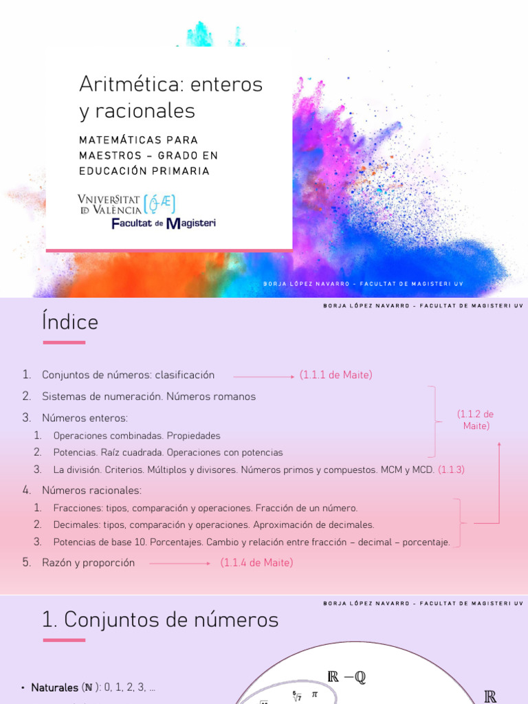 AritmÃ©tica - enteros y racionales | PDF