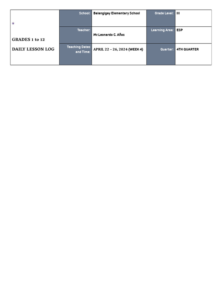 DLL - ESP 3 - Q4 - W4.docx - 20240421 - 144503 - 0000 | PDF