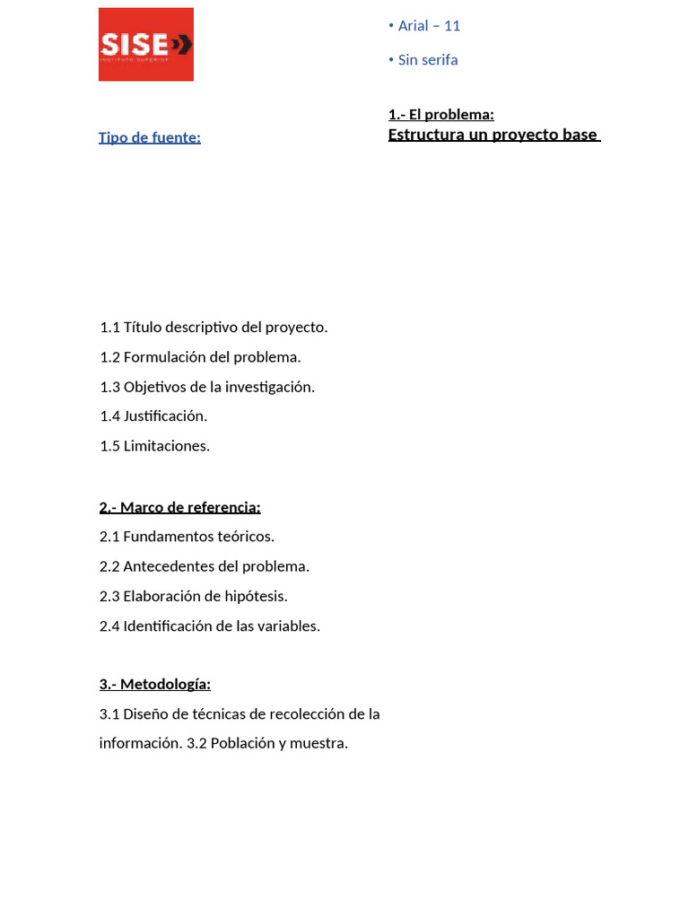 Estructura un proyecto base | PDF