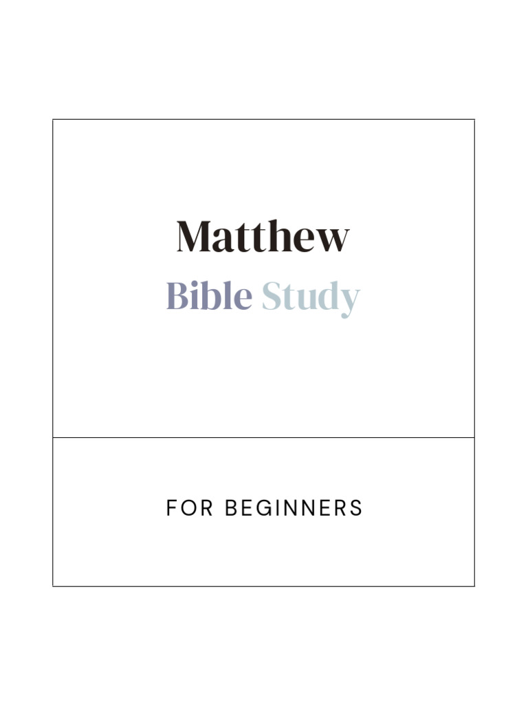 Matthew-Bible-Study | PDF