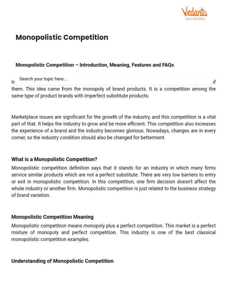 Monopolistic Competition | PDF