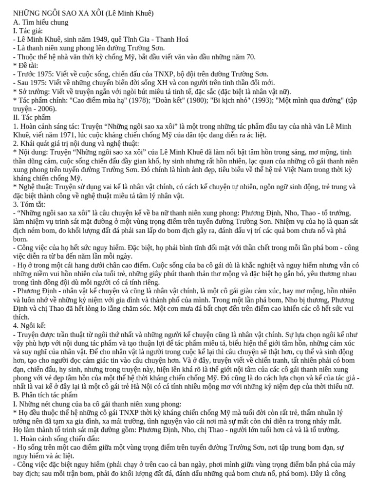 N I Dung NH NG NGÔI SAO XA XÔ1 | PDF