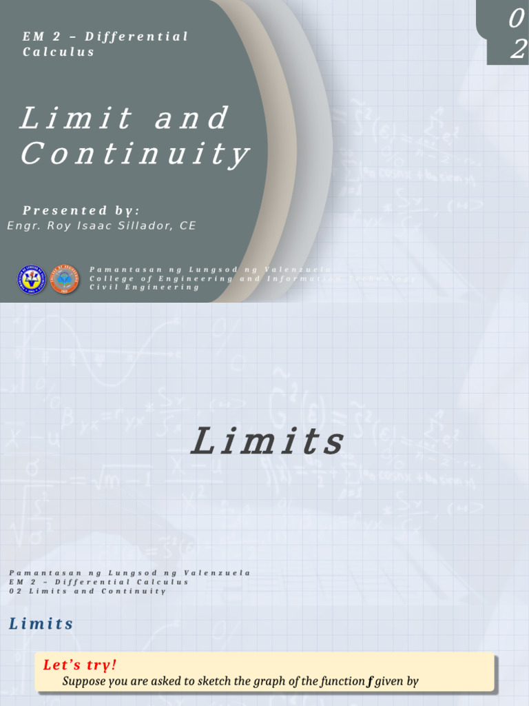 EM 2 - 02 - Limits and Continuity | PDF