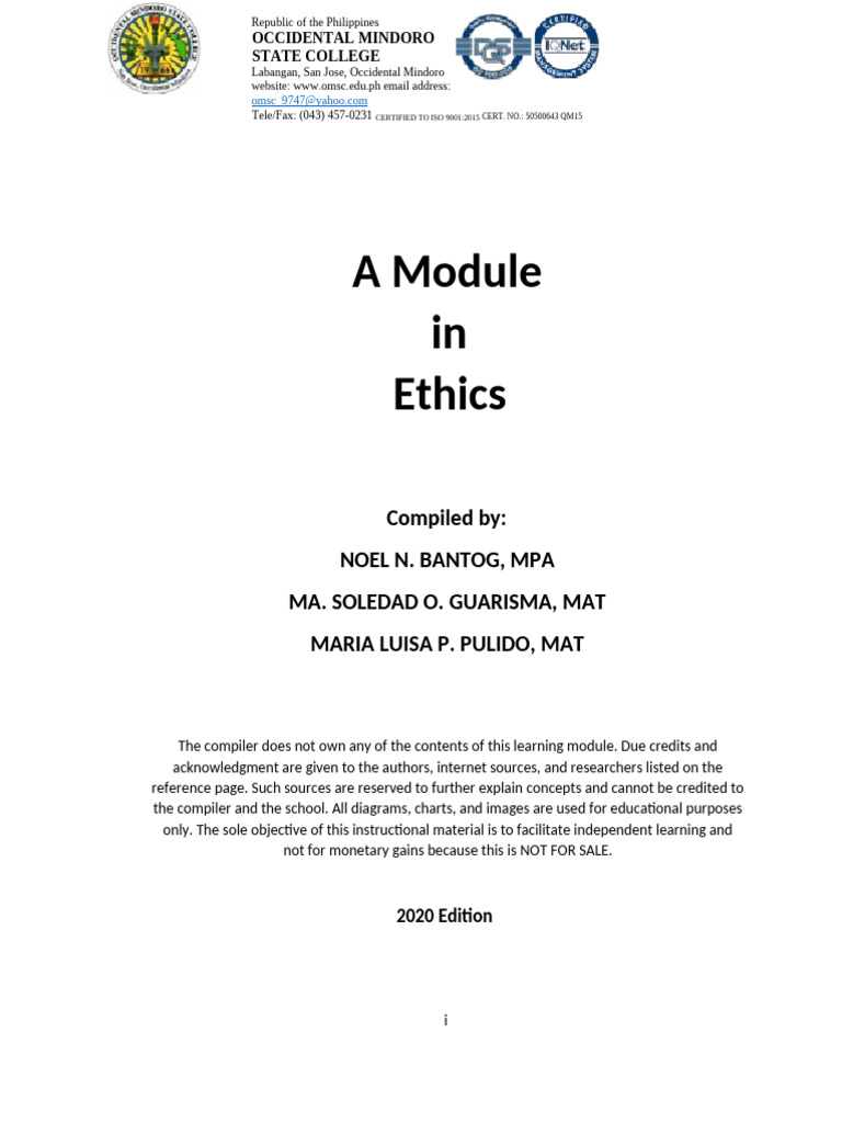 ETHICS-_-MODULE | PDF