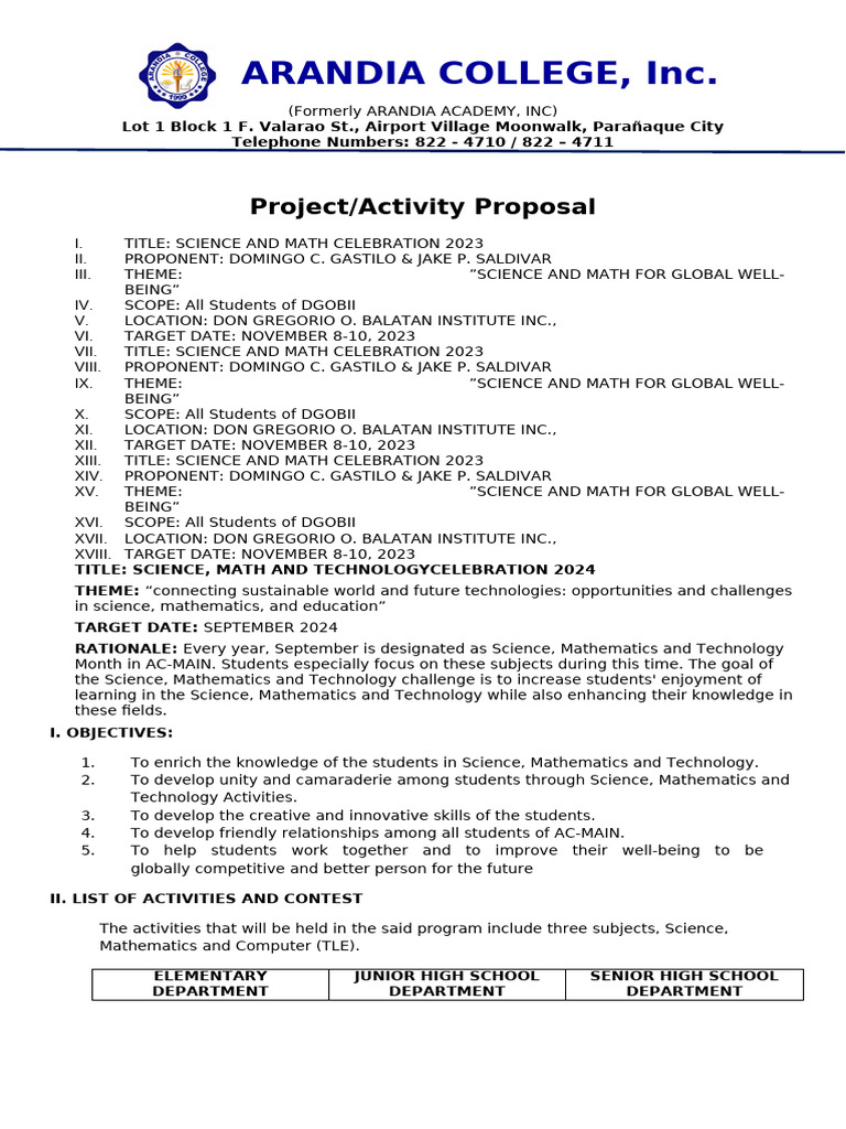 SCIMATECH-Month-PROPOSAL-2024 | PDF