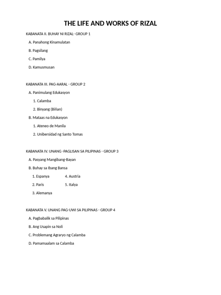 RIZAL-REPORT-ASSIGNMENT | PDF