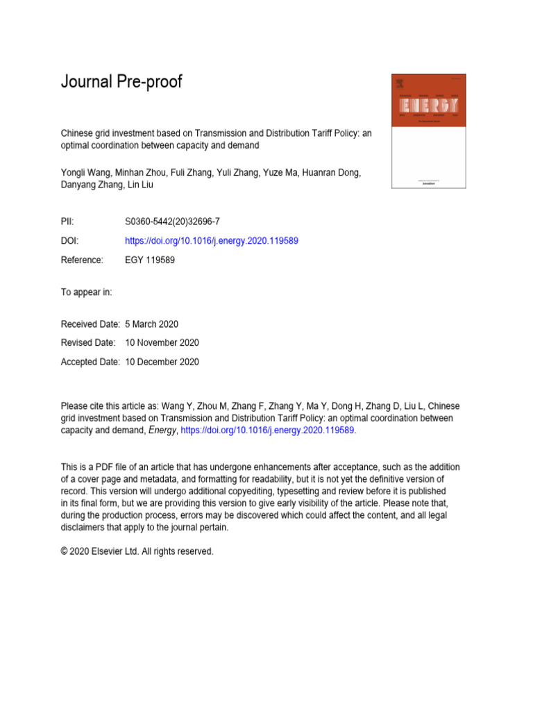 Chinese Grid Investment and T&D Tariff Policy | PDF | Electrical Grid ...