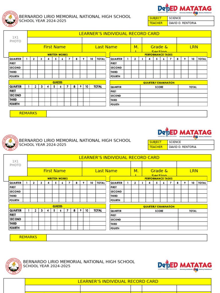 Class Record and Attendance Template | PDF | Art