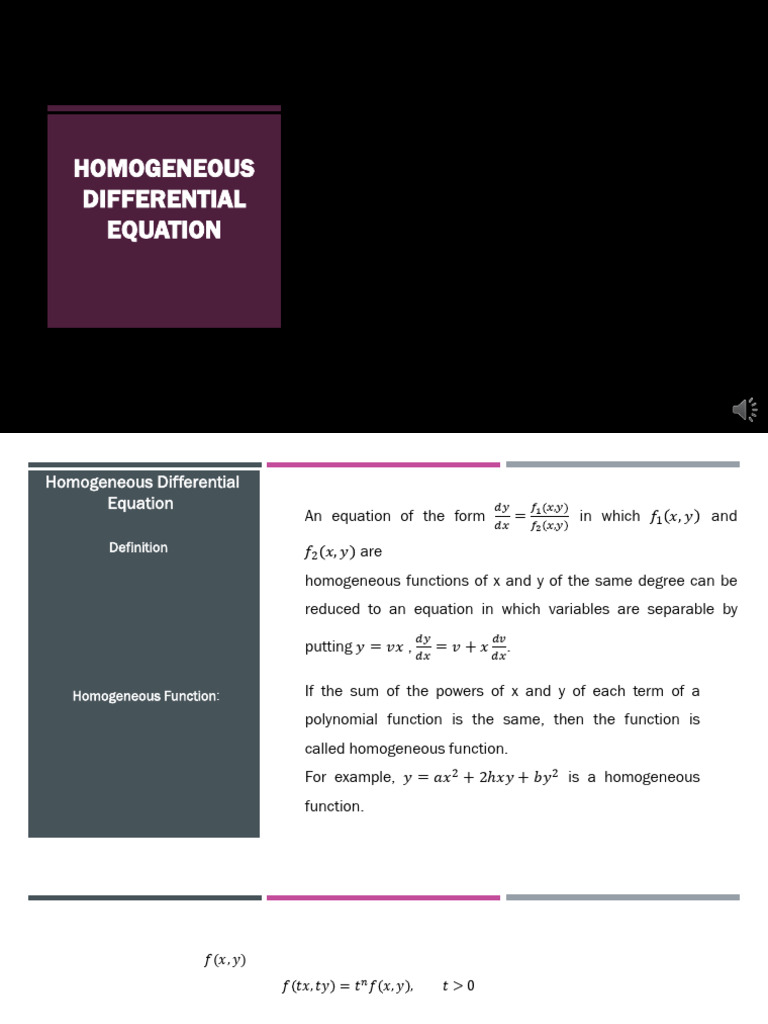 1 Homogeneous | PDF