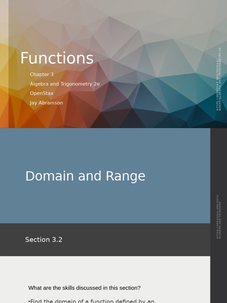 Slides For 3.2 Domain and Range | PDF