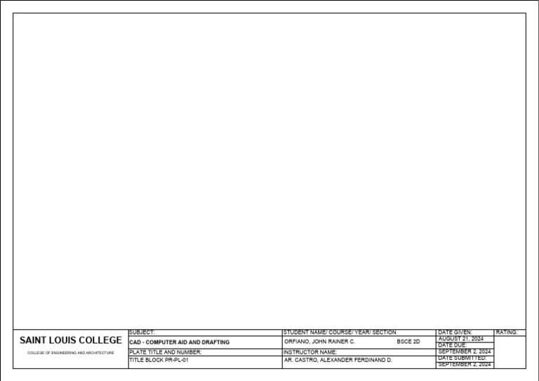 Cad Title Block1 | PDF