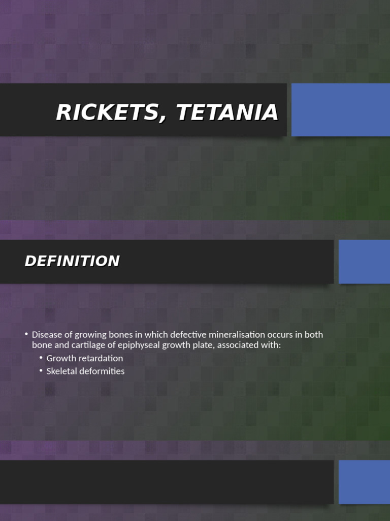 Rickets, Tetania | PDF