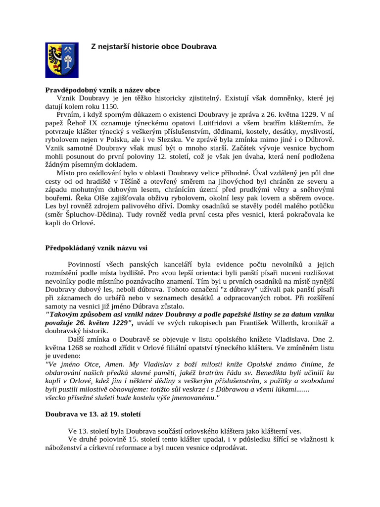 Doubrava Obec 21-3 | PDF
