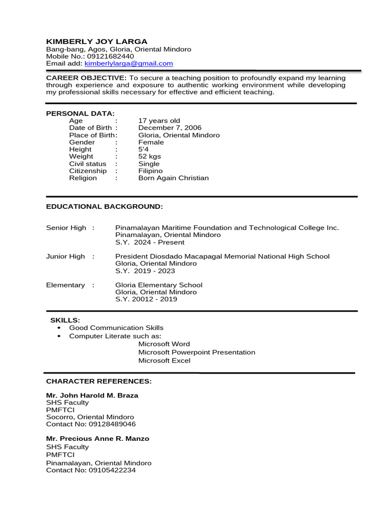 Sample Resume | PDF