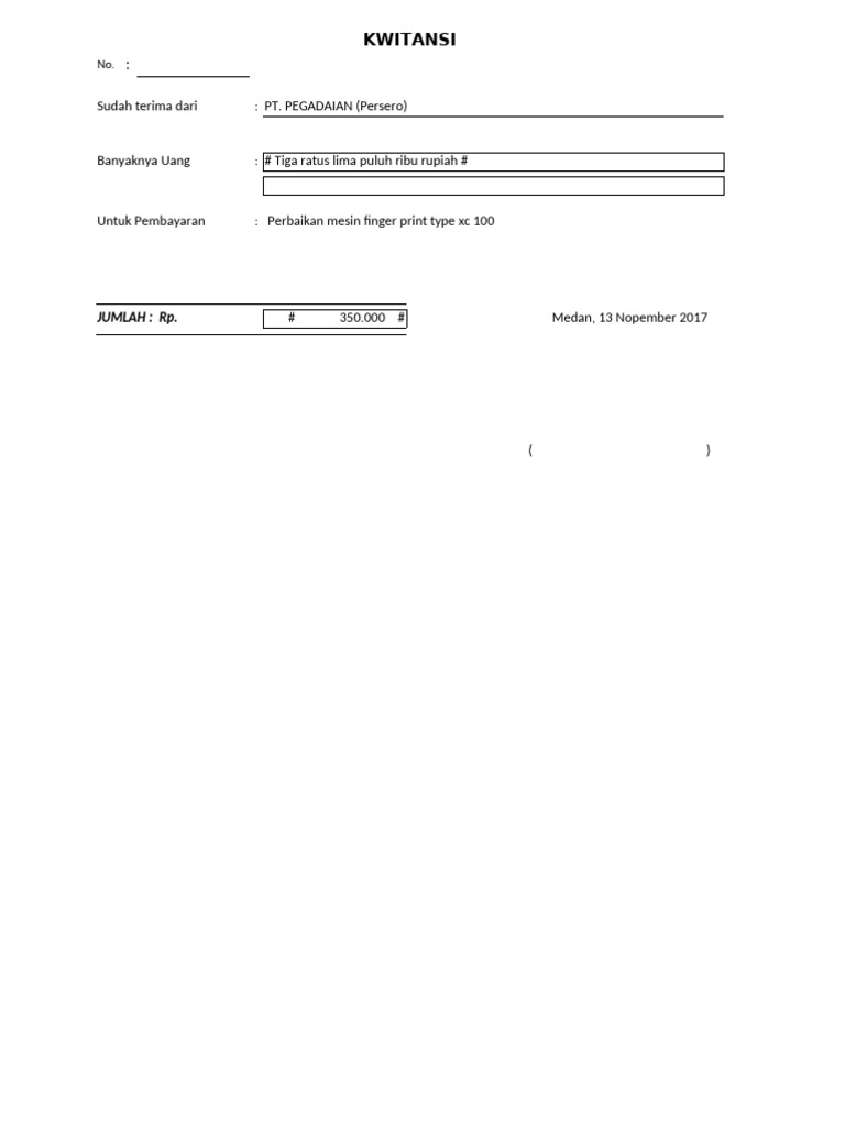 Kwitansi Finger Print | PDF